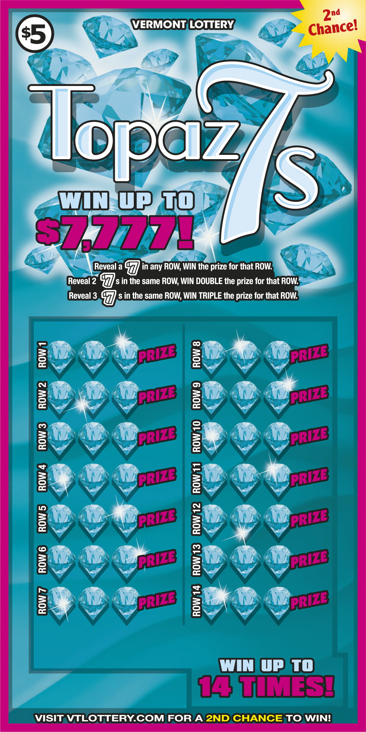 Topaz 7s | Vermont Lottery